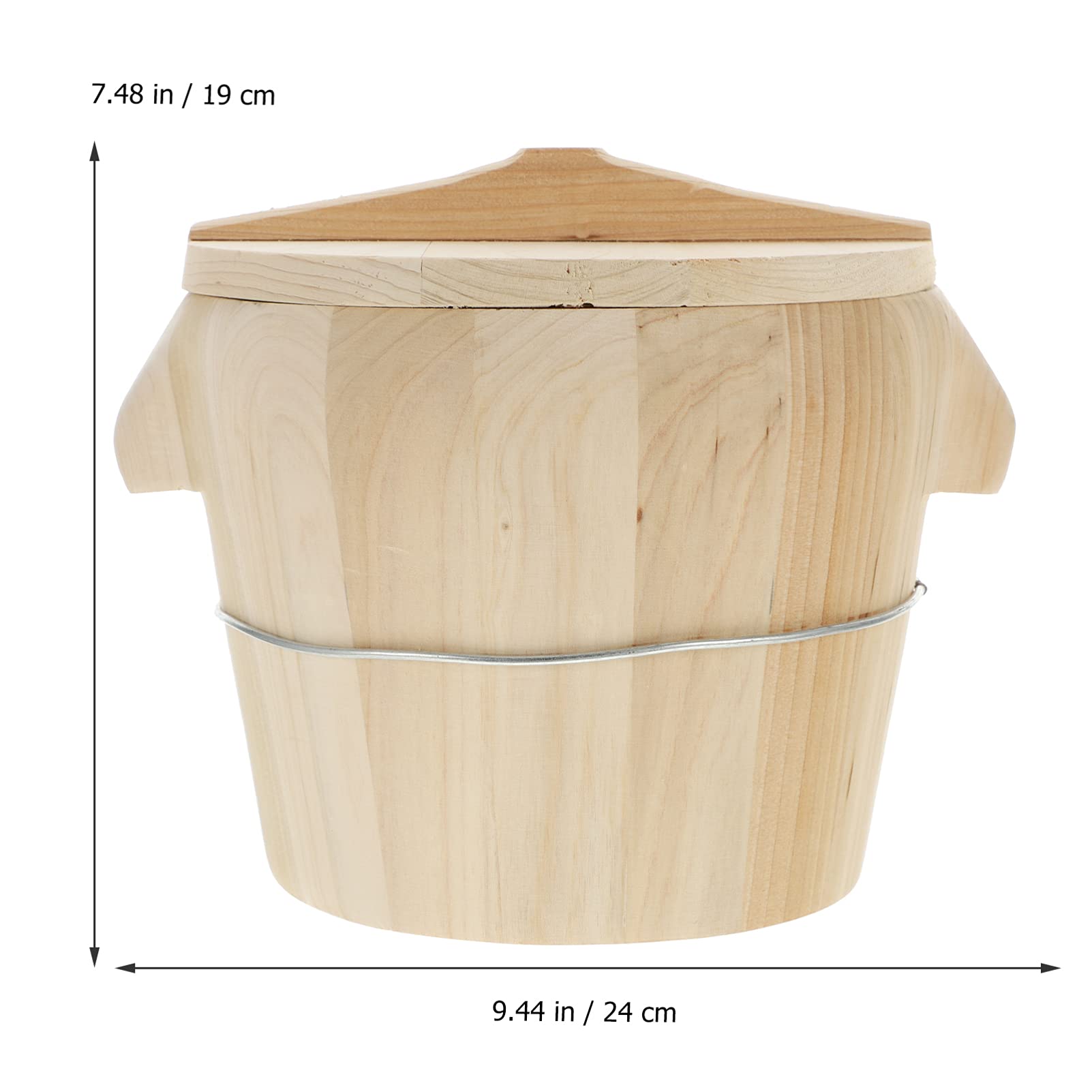 DOITOOL Veggie Steamer 1pc Steam Bucket Wood Household Dumpling Pot Rice Steamer Baskets