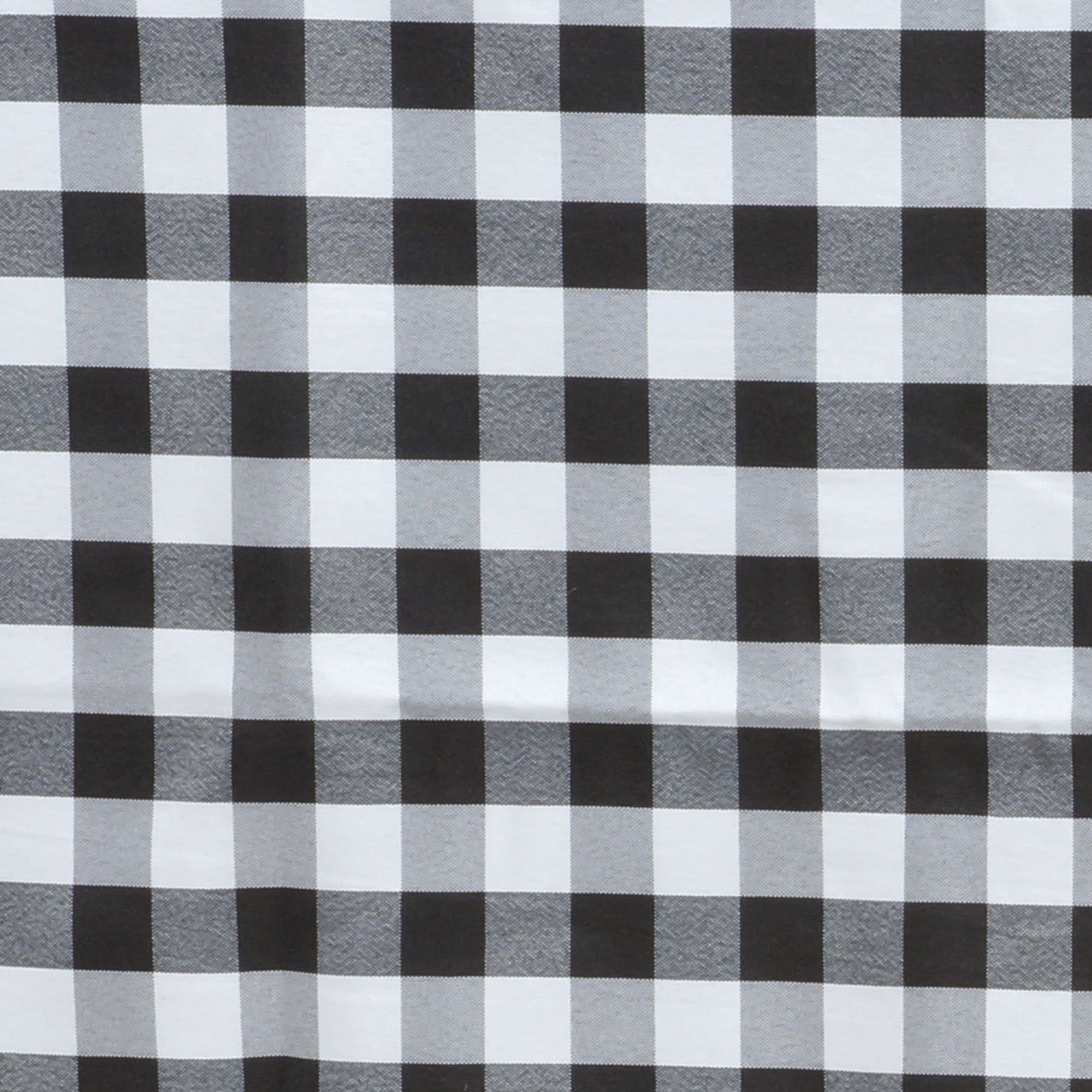 TABLECLOTHSFACTORY Perfect Picnic Inspired Checkered 54" Square Polyester Tablecloths White/Black