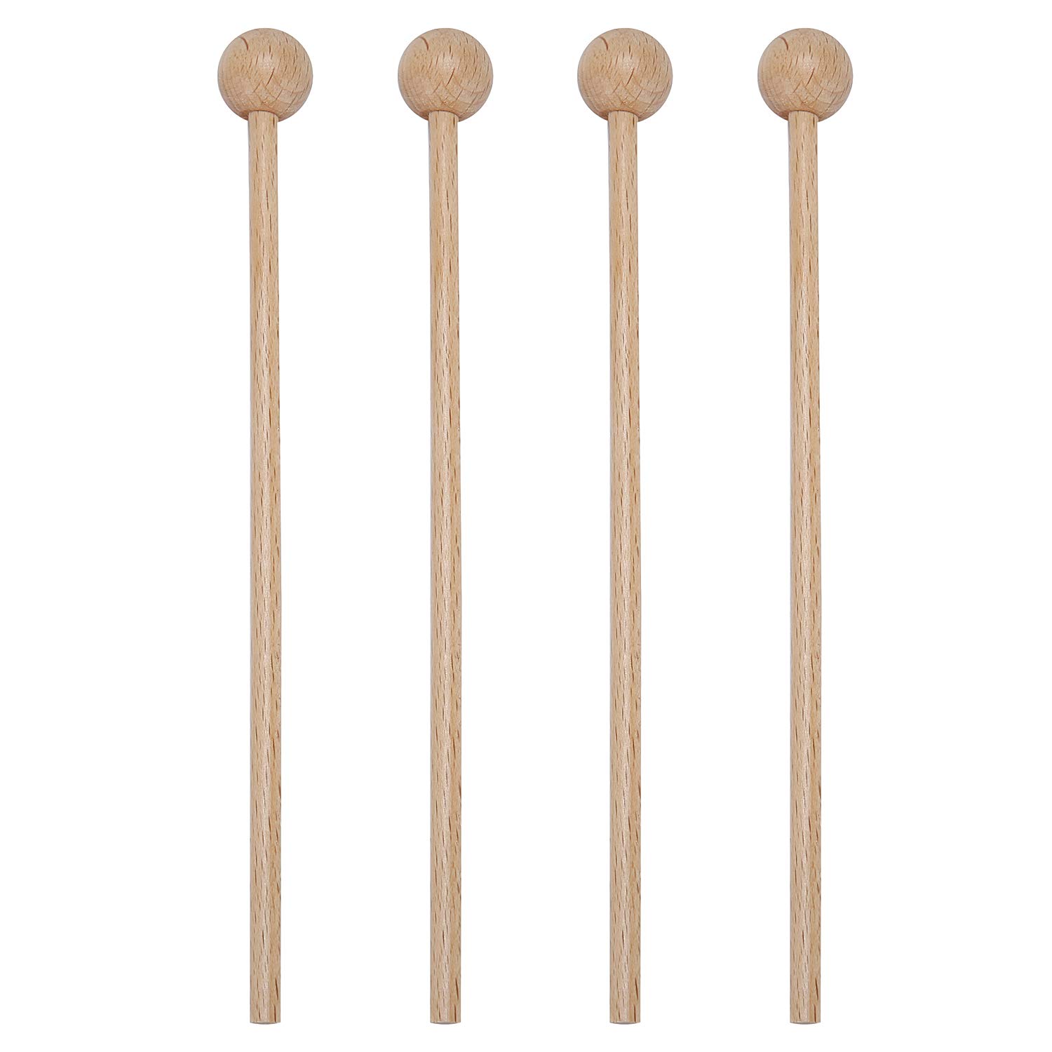 Wood Mallets Percussion Sticks for Glockenspiel,Xylophone,Chime,Bell,Woodblock,8 Inch