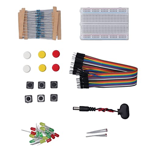 Electronics Component Kit, Wide Compatibility Electronics Component Starter Kit LED Lights for Experiments