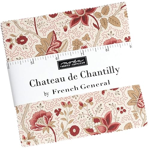 Chateau De Chantilly Charm Pack by French General; 42-5" Precut Fabric Quilt Squares