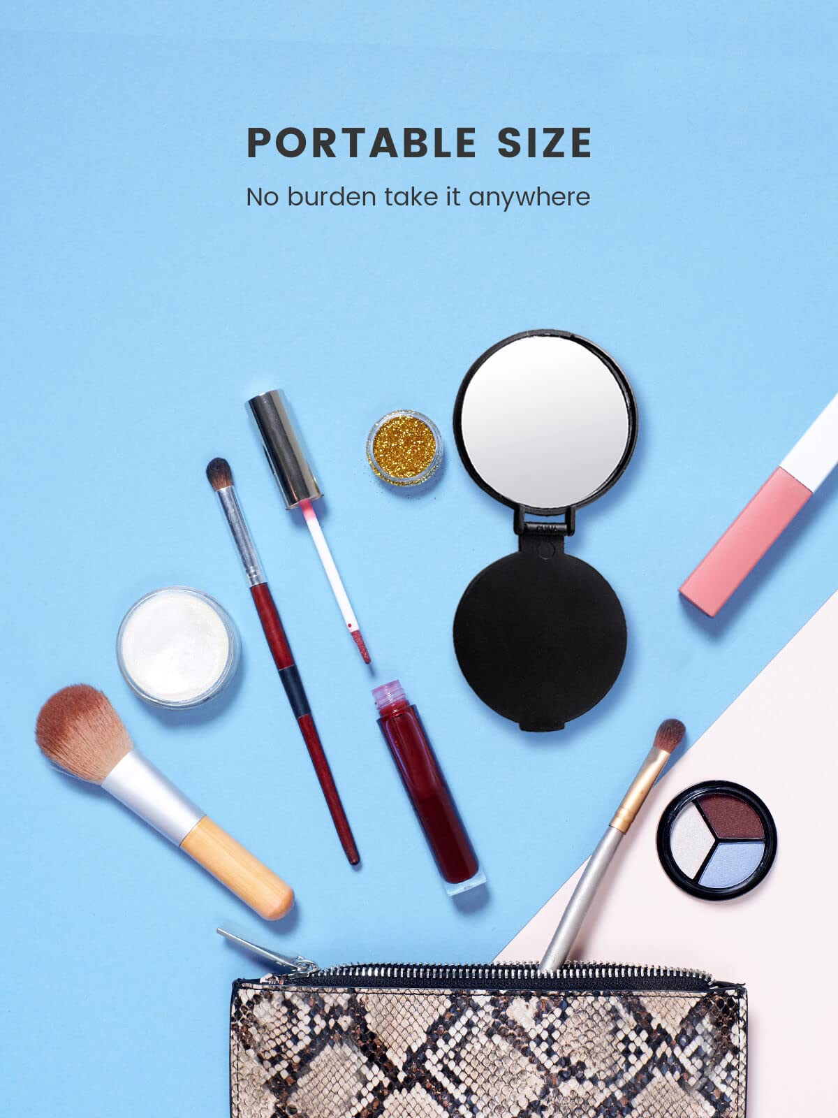 Compact Mirror Bulk, Round Makeup Mirror for Purse, Set of 24 (4-Color)