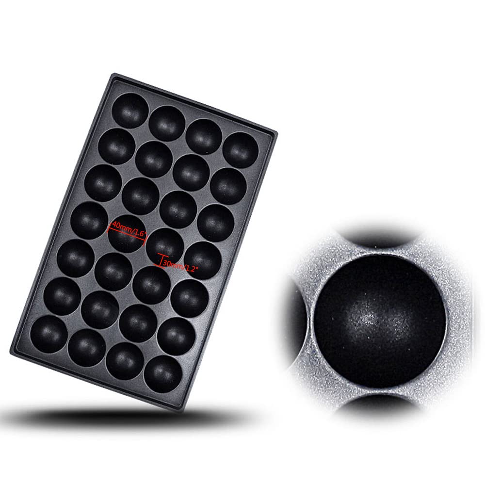 Electric Takoyaki Maker, Commercial 28PCS/56PCS Takoyaki Grill with Nonstick Molds Japanese Octopus Fish Ball Cake Grill Pan 110V (28PCS 2KW)