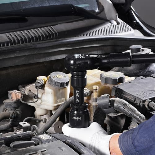 VEVOR Impact Socket Set 3/4 Inches 21 Piece Standard Impact Sockets, Socket Assortment 3/4 Inches Drive Socket Set Impact Standard SAE Sizes 3/4 Inches to 2 Inches Includes Adapters and Ratchet Handle