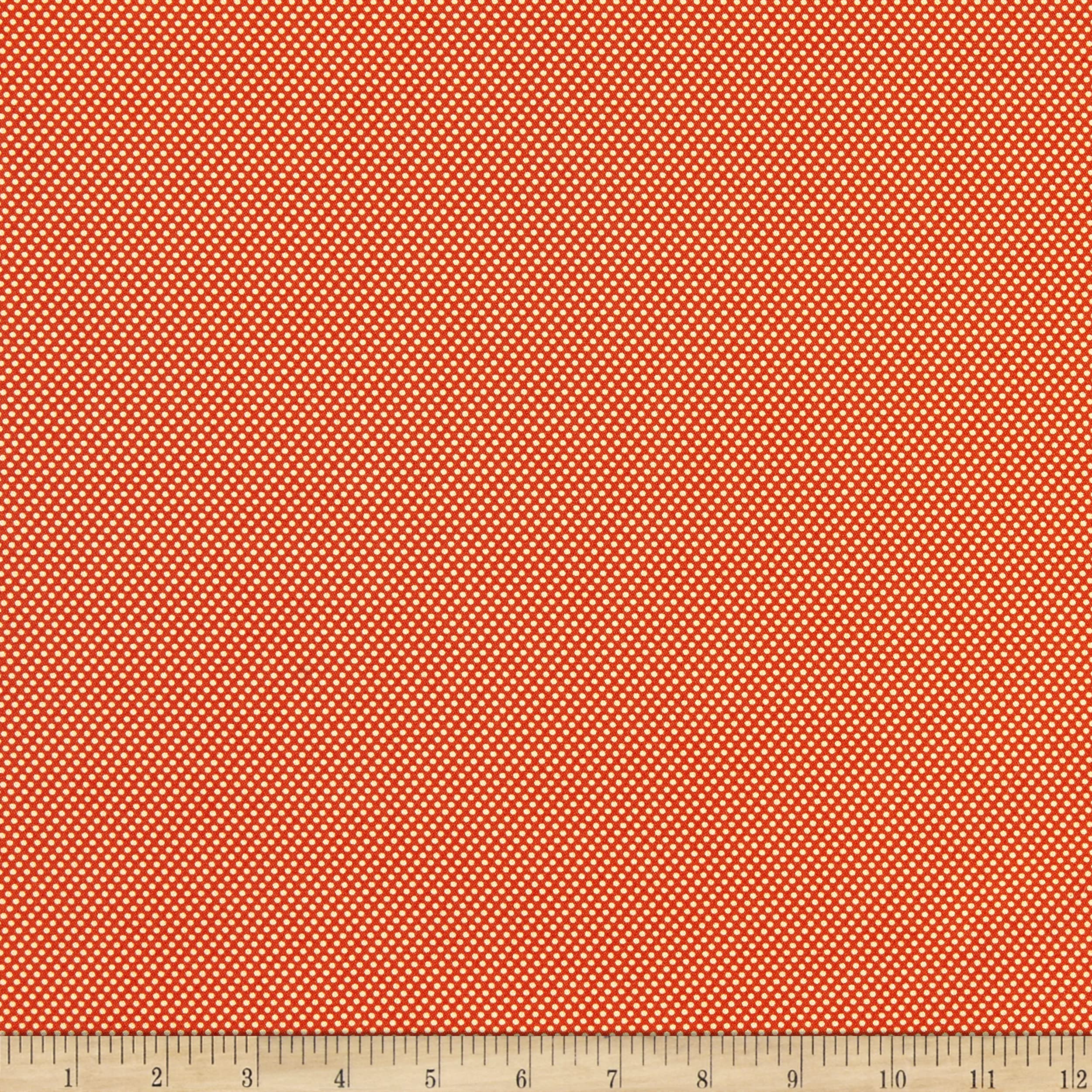 Henry Glass Wild & Free Mini Dots Orange, Quilting Fabric by the Yard