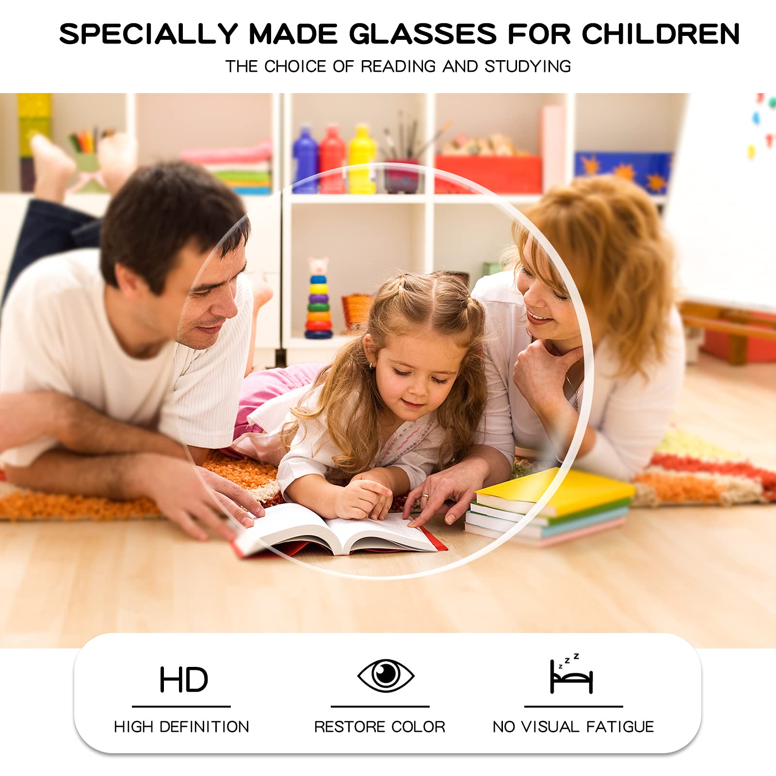 BONCAMOR 5 Pack Blue Light Blocking Glasses Boys Girls Anti Eyestrain Headache and UV Glare Computer Gaming Glasses for Kids Age 3-12