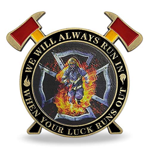 Firefighter Challenge Coin Thin Red Line Fire Department Coin