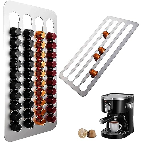 Coffee Capsule Holder, Large Capacity Coffee Capsule Stand Foam Bonding Pads Technology Save Space Capsule Organize Container for Home Hotel or Office