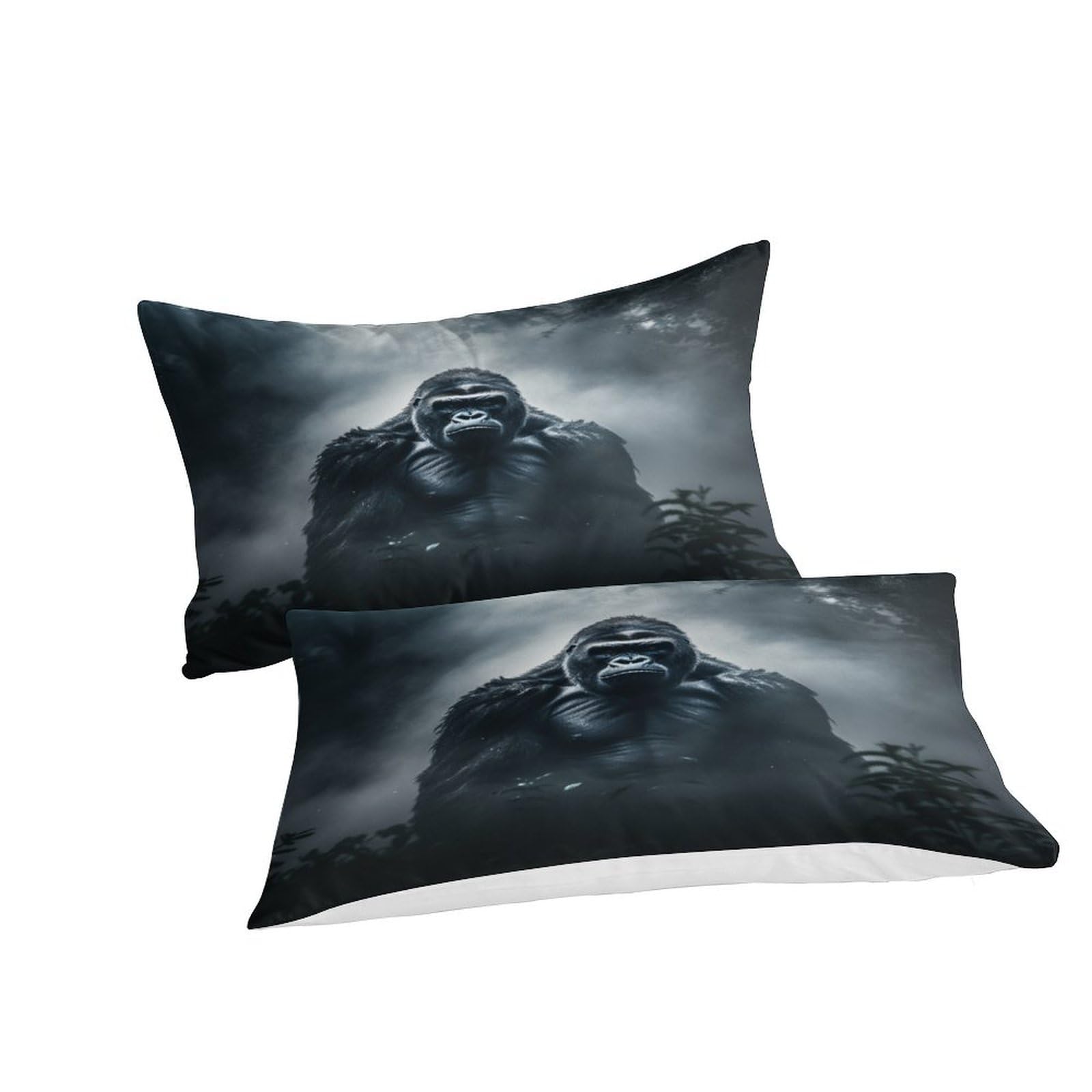 EVMILA Gorillas Bedding Set Comforter Covers 3D Printedwild Animal Quilt Cover Duvet Cover 3 Pieces for Childrens and Adults with Pillowcases Microfiber with Zipper Closure Queen(228x228cm)