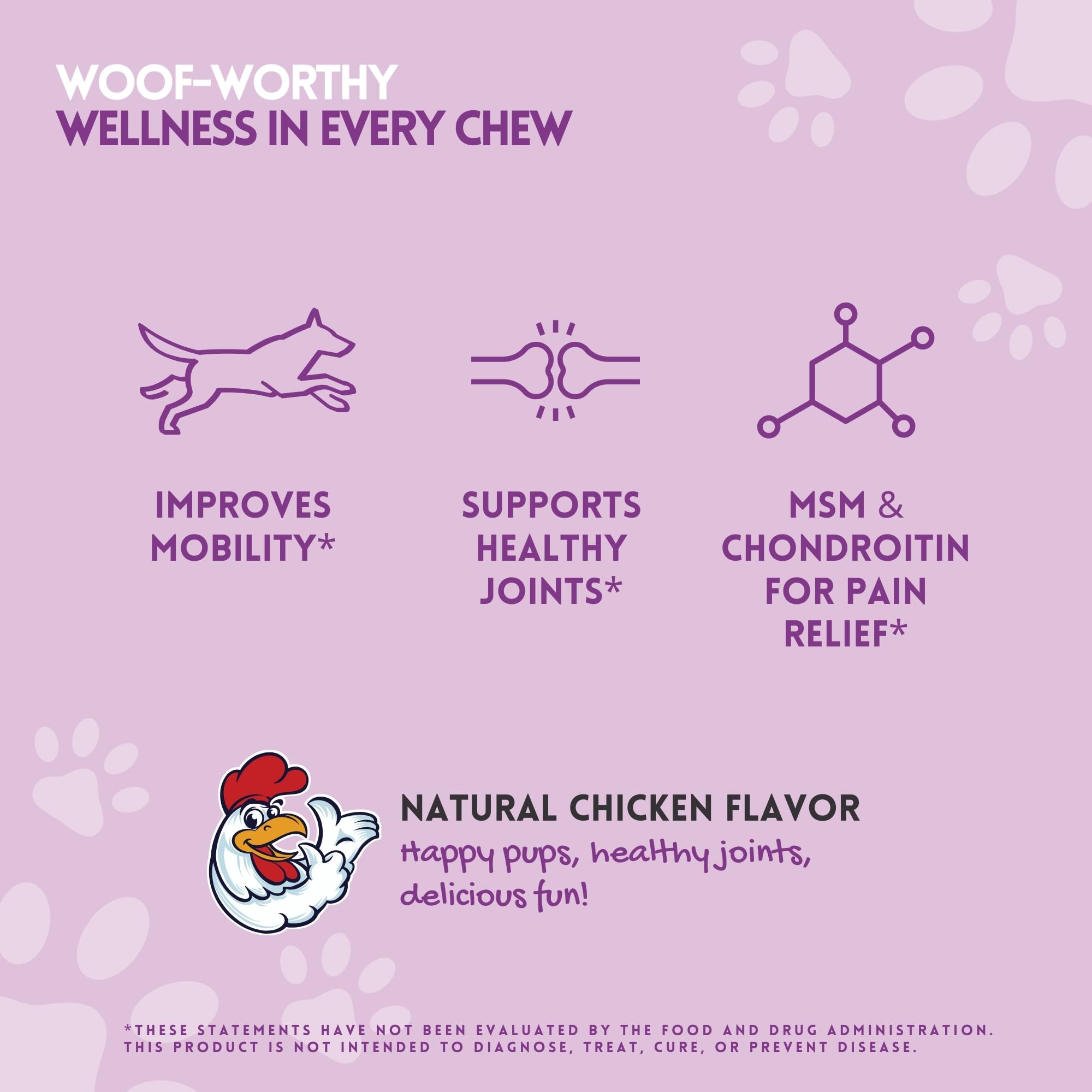 Herbion Pets Joint Care Chews with Glucosamine & Turmeric, 120 Soft Chews, MSM & Chondroitin for Pain Relief, Improves Mobility, Supports Healthy Joints, Made in The USA - for Dogs 12 Weeks+
