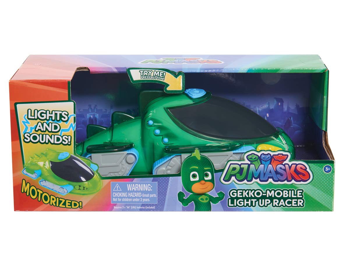 PJ Masks Light Up Racer, Gekko-Mobile, Kids Toys for Ages 3 Up by Just Play