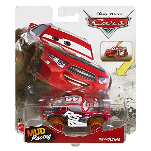 Mattel Disney Cars Toys XRS Mud Racing Racing T. G. Castlenut Vehicle 155 Scale Die-Casts, Real Suspensions, Off-Road, Dirt-Splashed Design, All-Terrain Wheels, Ages 3 and up​