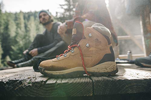 Columbia Women's Newton Ridge Plus Waterproof Amped, Elk/Mountain Red, 8.5 M US