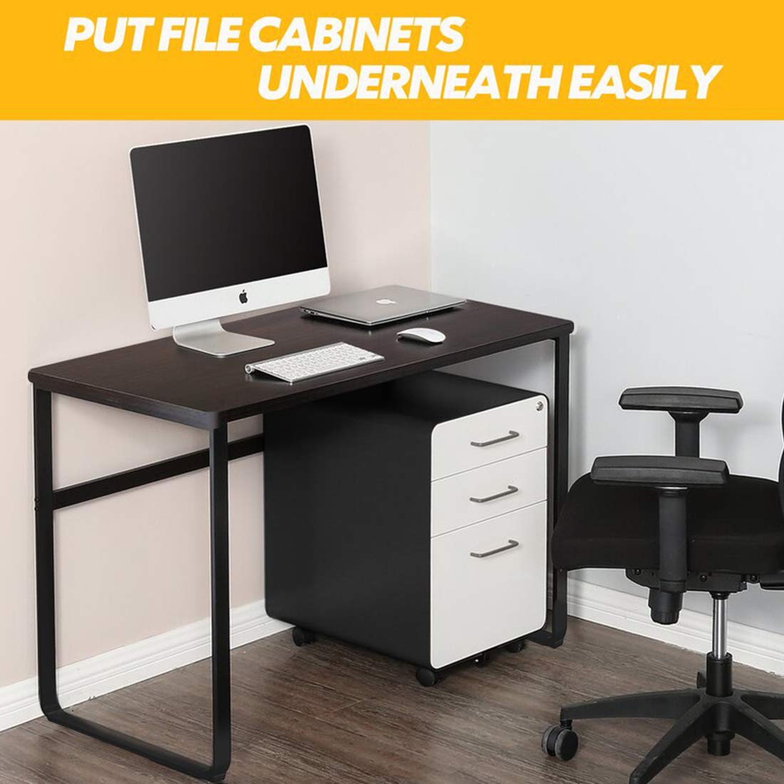 Computer Desk 47" - Study Writing Table for Home Office, Modern Simple Style PC Desk - Notebook Study Writing Table for Home Office Workstation