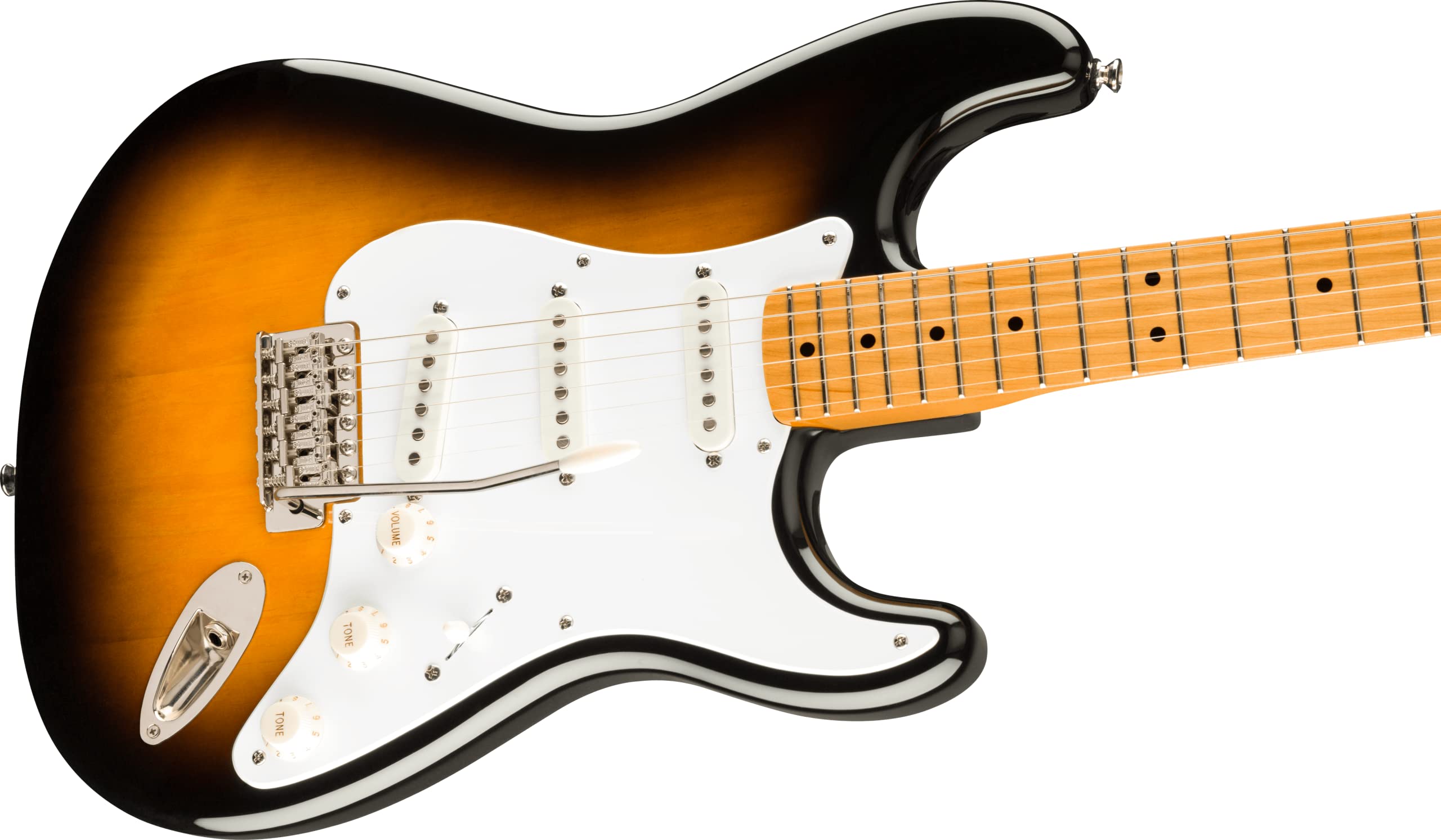 Squier Classic Vibe 50s Stratocaster Electric Guitar, with 2-Year Warranty, 2-Color Sunburst, Maple Fingerboard