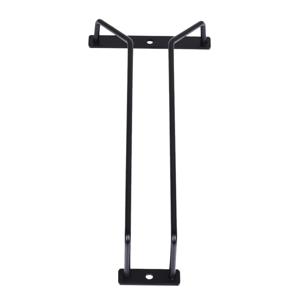 Dianoo Wine Glass Holder, Stemware Rack, Wine Glass Rack Under Cabinet With Screws, 27cm 1 Row Black