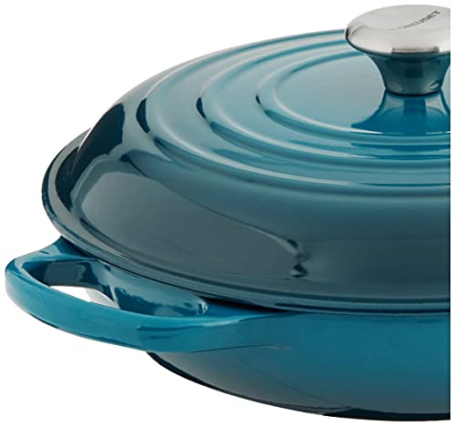 Le Creuset Enameled Cast Iron Signature Braiser, 3.5 qt., Deep Teal
