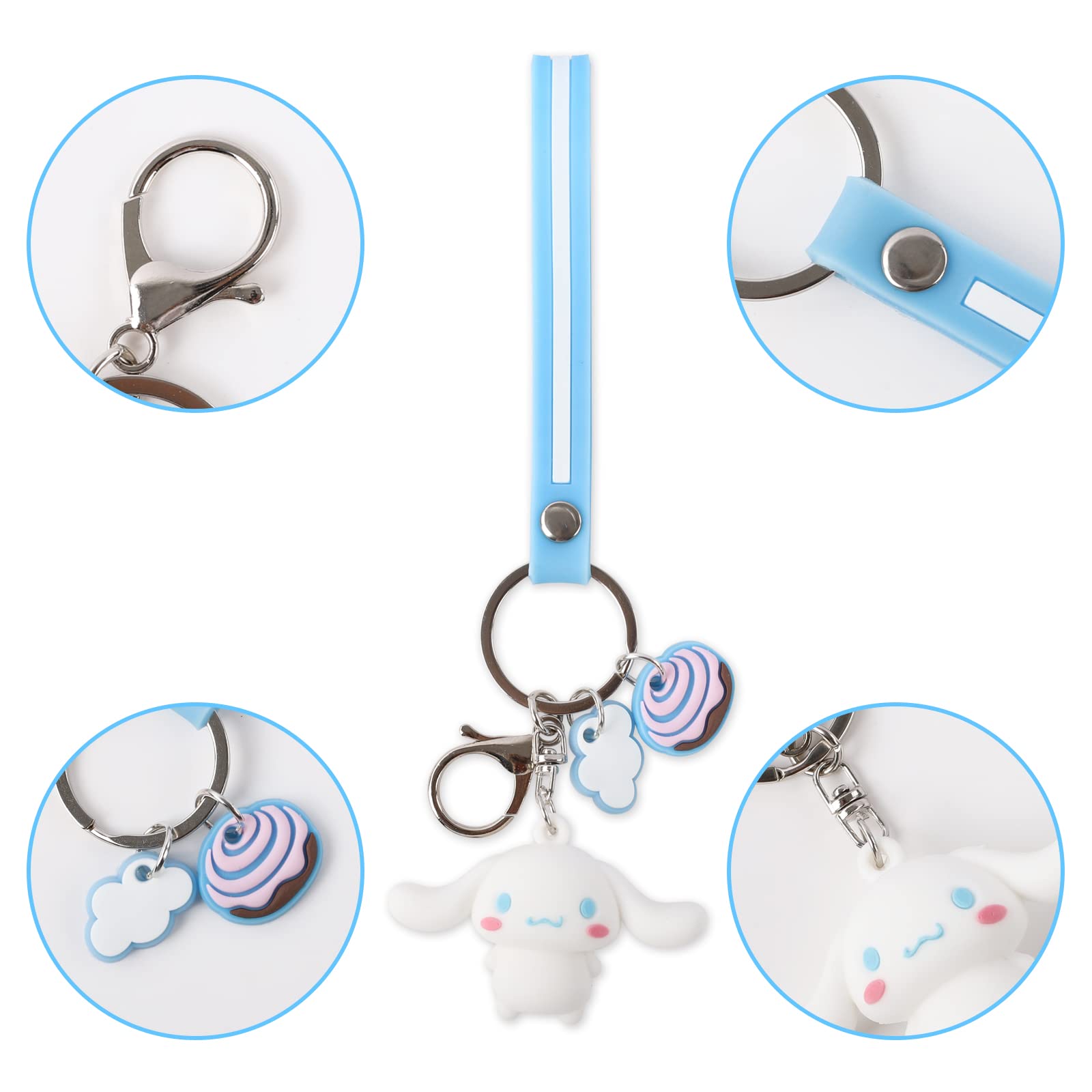 Cute Keychain for Girls - Kawaii Anime Keychain, Ladies Purse Handbag Decorative Bag Accessories (Dog)