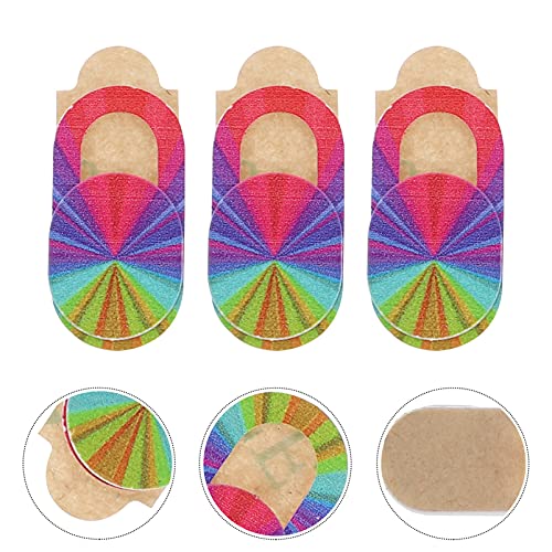 Gatuida Cellphone Camera Cover 3pcs Privacy Cover Laptop Computer s Colorful Privacy Sticker Protective Covers Camera Safety Covers Phone Accessory Tablet Abs Material Plastic Safety Mask