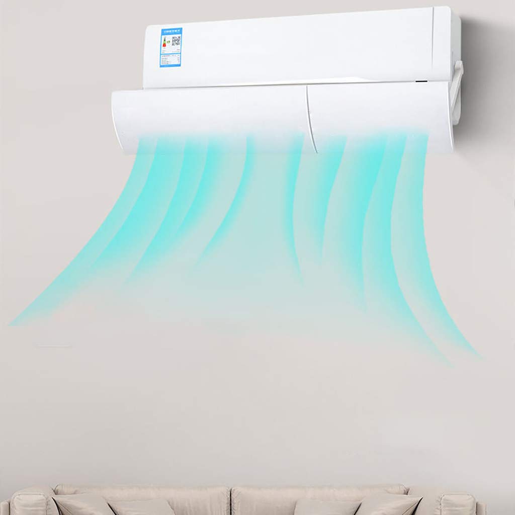 YYYP Retractable Air Conditioner Air Deflector, Universal Adjustable Air Conditioning Deflector Air Diverter Cover Telescopic Anti-Wind Baffles Anti Direct Blowing Windshield Wind Guide (White)
