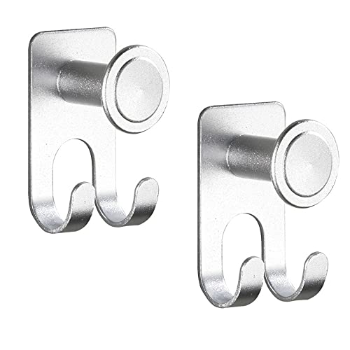 XUEBEI Razor Holder Shower Hook Stand (2 Pack) Self Adhesive Stick on Hook Heavy Duty Stainless Steel Phone Holder for Shower