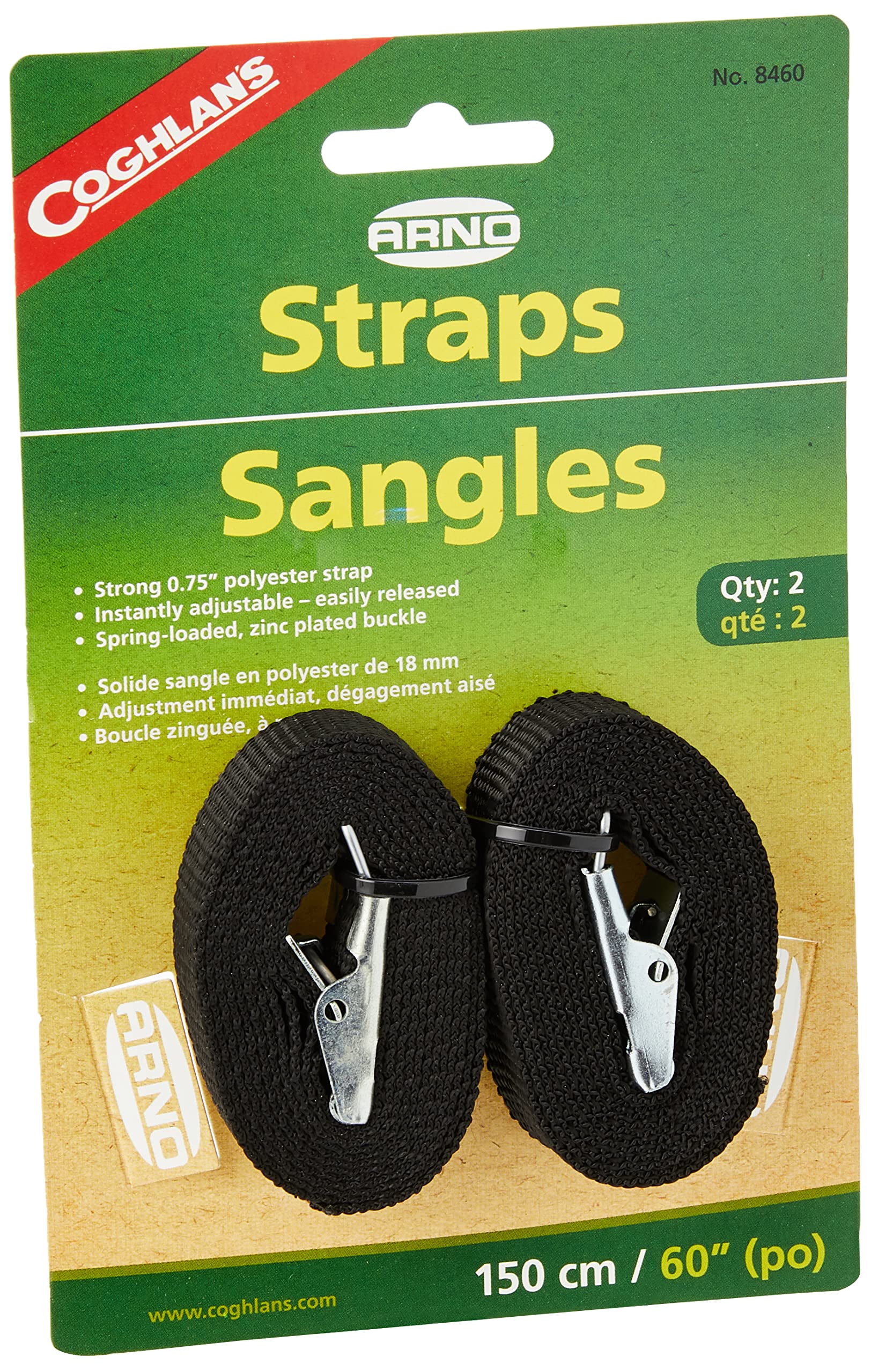 Coghlan's Arno Straps, 24-Inch, 2 pack, Multicolor