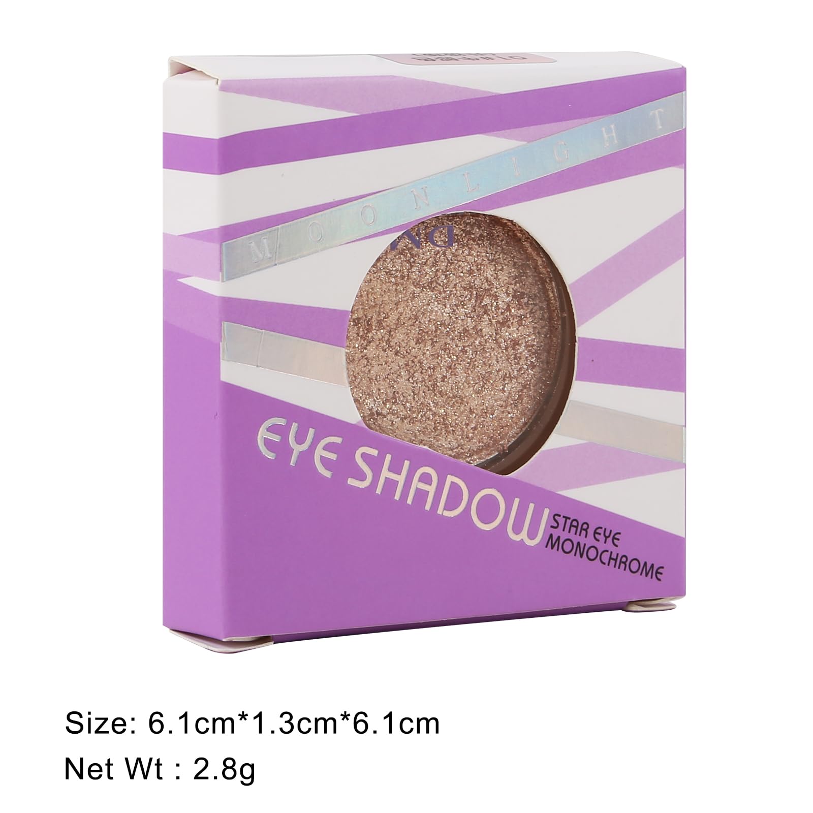 Erinde Shimmer Glitter Eyeshadow Palette - Korean Eye Glitter Foil, Ultra-Blendable, Single Shade Metallic Pigmented Color