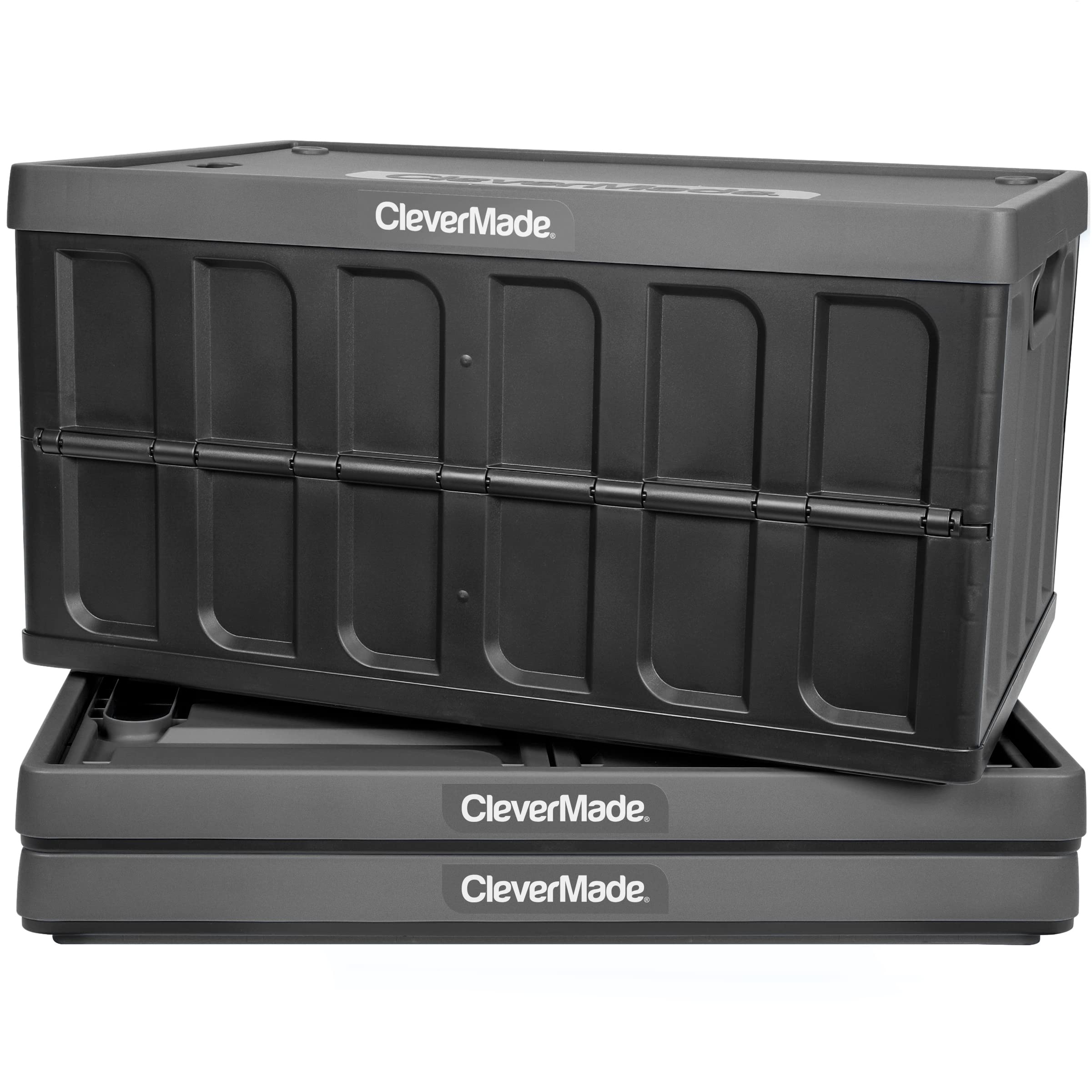CleverMade Collapsible Storage Bins and Grocery Shopping Baskets (3 Pack)