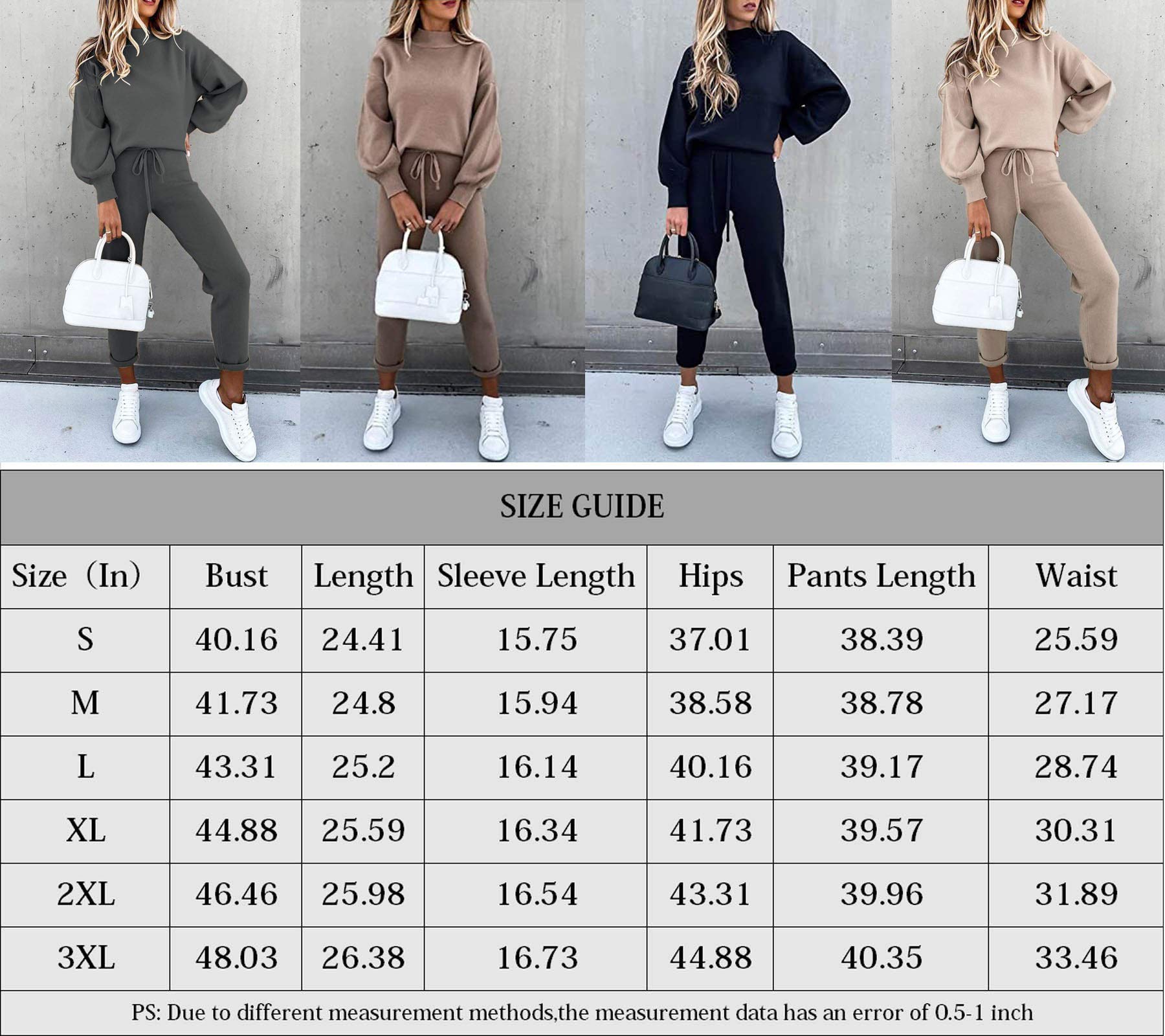 Cutiefox Womens Matching Sweatshirt Jogger Pants Sweatsuit 2 Piece Tracksuits Loungewear Colorblock L