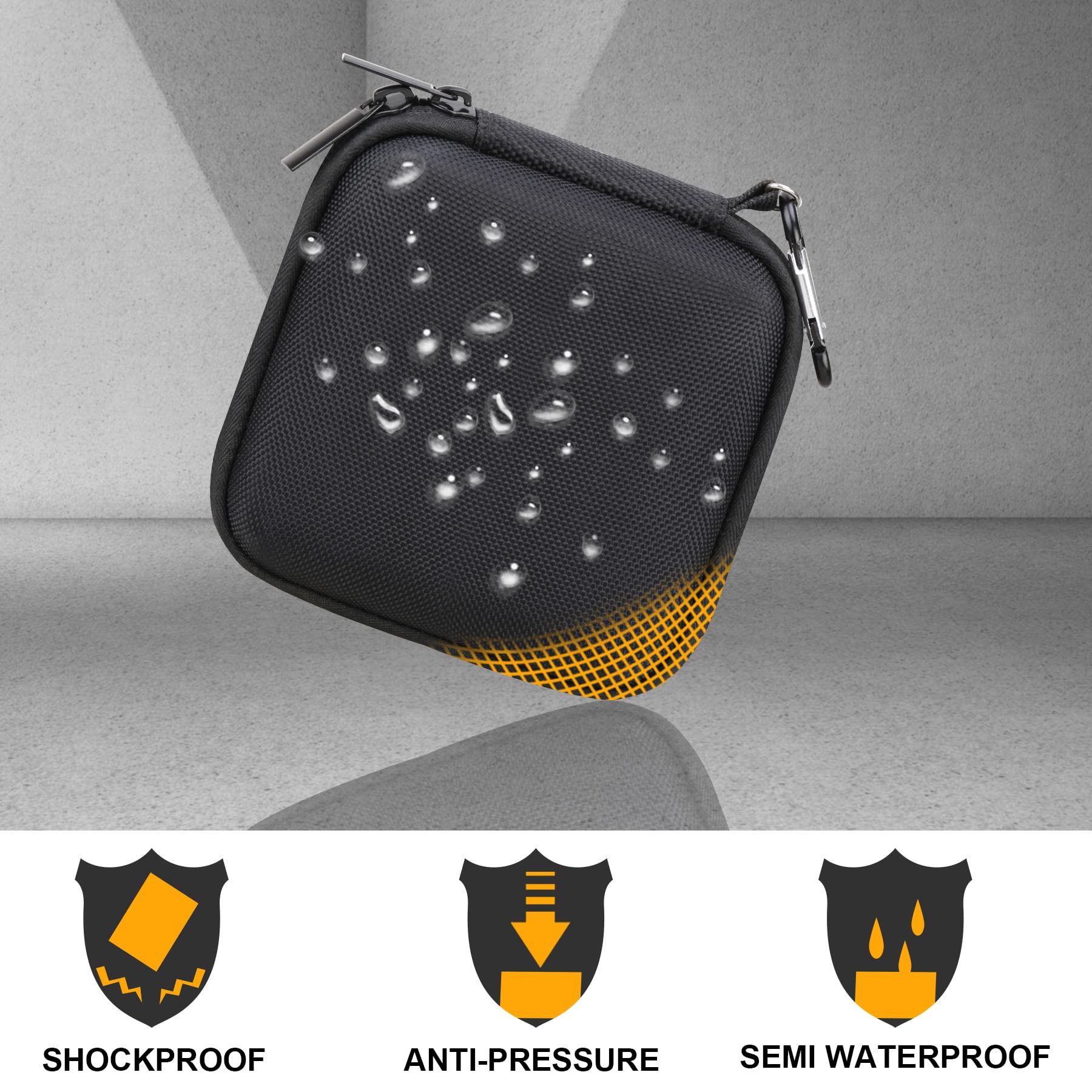 Elonbo Carrying Case, Extra Interior Mesh Pocket Fits Cable, Black. (CASE ONLY)