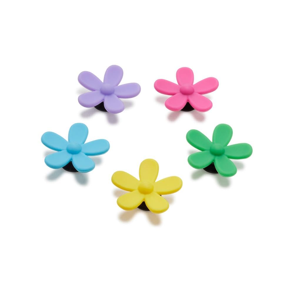Crocs Unisex-Adult Jibbitz Shoe Spirit Girls Multi Pack, Charms for Teens, Flower Power, 5 Pack
