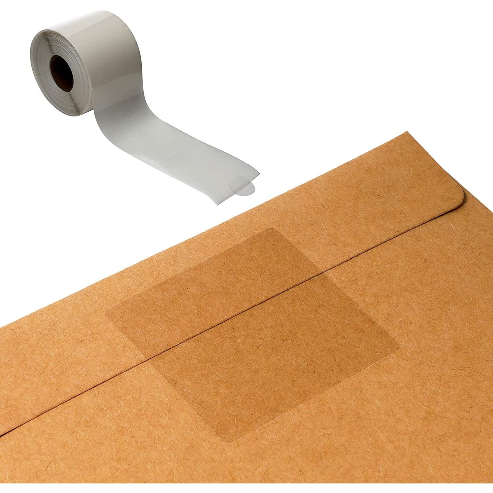 Clear Envelope Seals, Square Stickers (2 x 2 in, 500 Pack)
