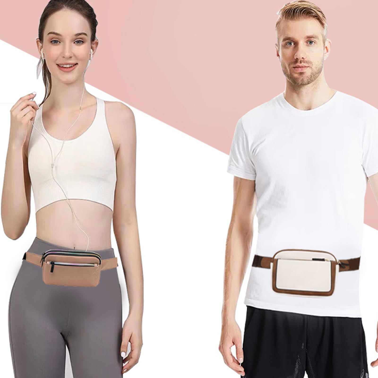 Clear Fanny Pack Belt Bag Stadium Approved for for Women Men, Transparent Waist Pack with Adjustable Strap for Concerts-Grey