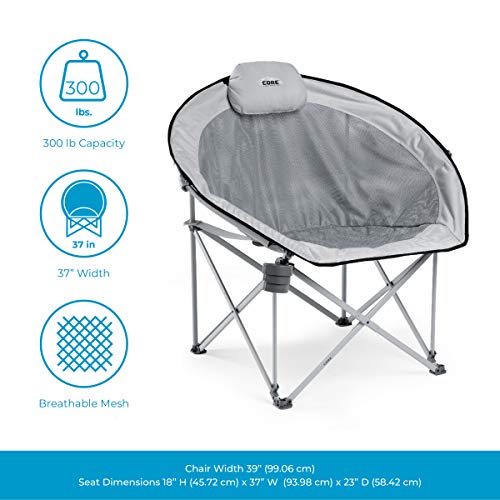 CORE Mesh Round Chair, 37" x 34" x 35" (H), Gray