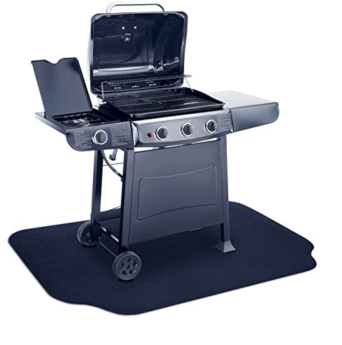 GRILLTEX Under the Grill Protective Deck and Patio Mat, 36 x 56 inches,Black