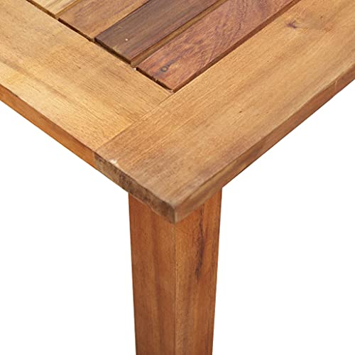 MBFLUUML Outdoor Patio Furniture, Patio Dining Sets, 9 Piece Dining Set Poly Rattan and Solid Acacia Wood Gray Suitable for Patio, Porch, Backyard, Balcony.