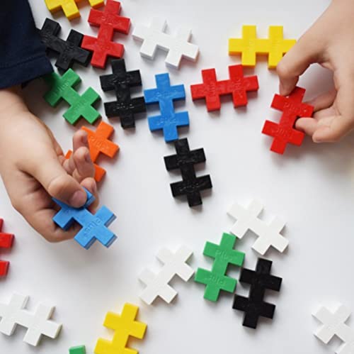 PLUS PLUS Big - Make & GO! - 70 Pieces - Construction Building Stem/Steam Toy, Interlocking Large Puzzle Blocks for Toddlers and Preschool