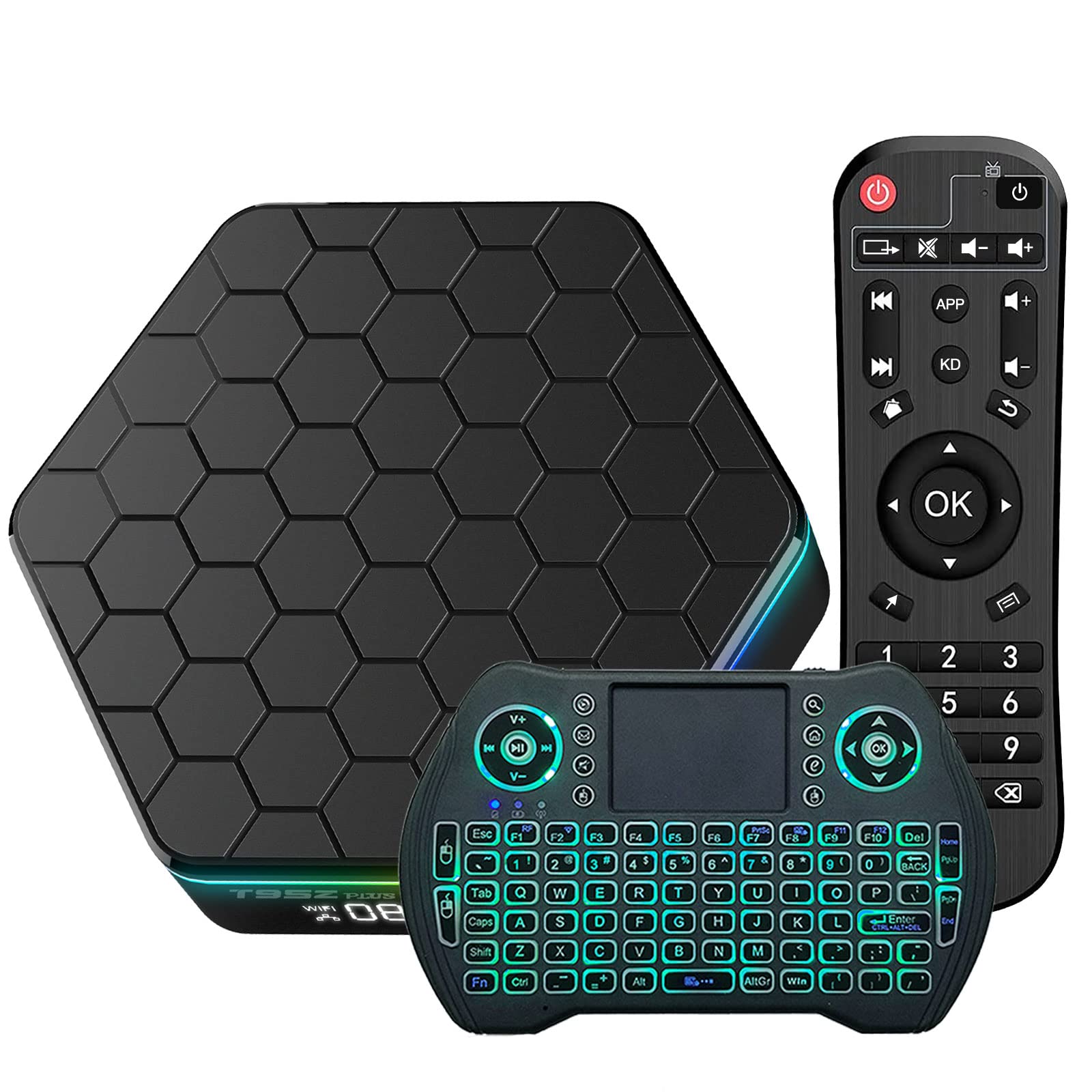 EASYTONE Android TV Box 12.0, 2023 Z Plus Android Box TV 2GB 16GB H618 Quad Core Support WIFI6 2.4/5G WiFi BT5.0 Ethernet 6K TV Box with 6K HDR 10+ Smart TV Box Android with Mini Wireless Keyboard