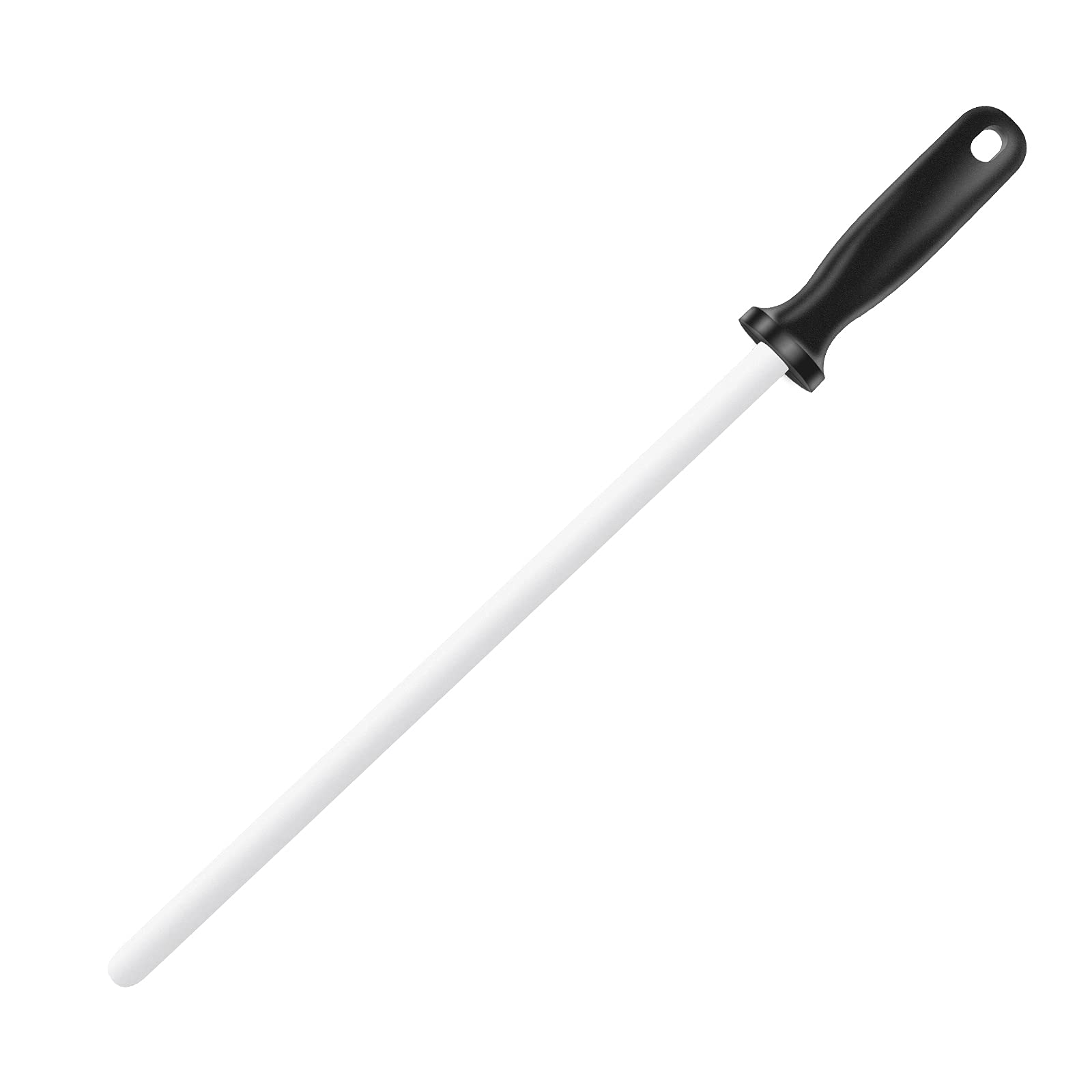 Ceramic Honing Rod, Knife Sharpener Rod Professional Sharpening Rod Stick, for Kitchen,Home&Chef, Firm-Grip Handle (10IN)