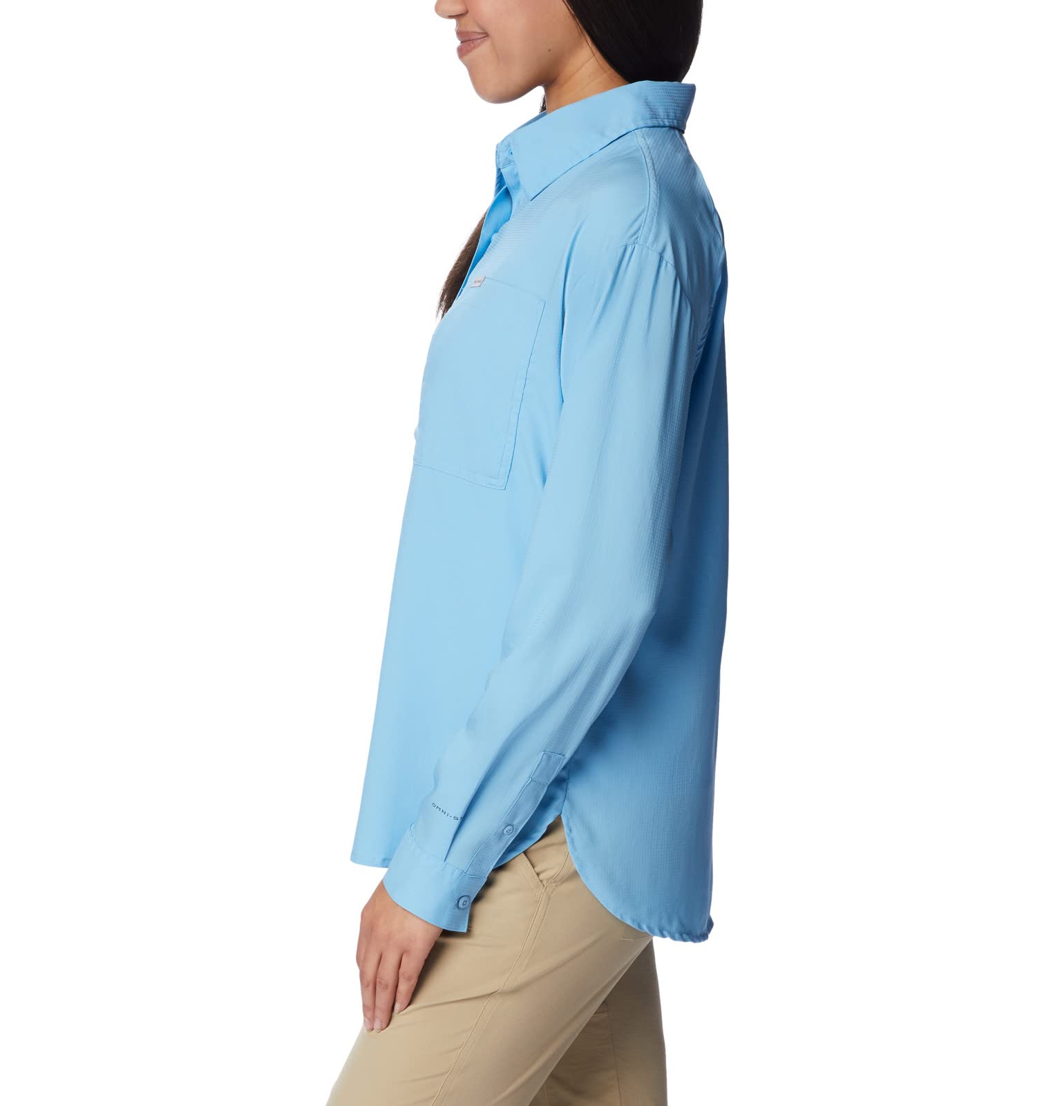 Columbia Women's Silver Ridge Utility Long Sleeve Shirt, Vista Blue, X-Large