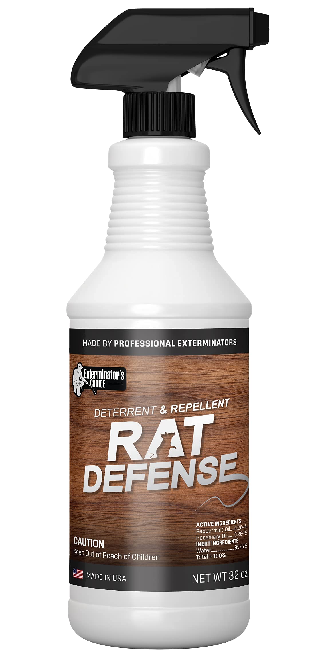 Exterminators Choice Rat Defense Spray | 32 Ounce and 8 Large Glue Traps | Natural, Non-Toxic Rat Repellent | Quick, Easy Pest Control | Safe Around Kids & Pets