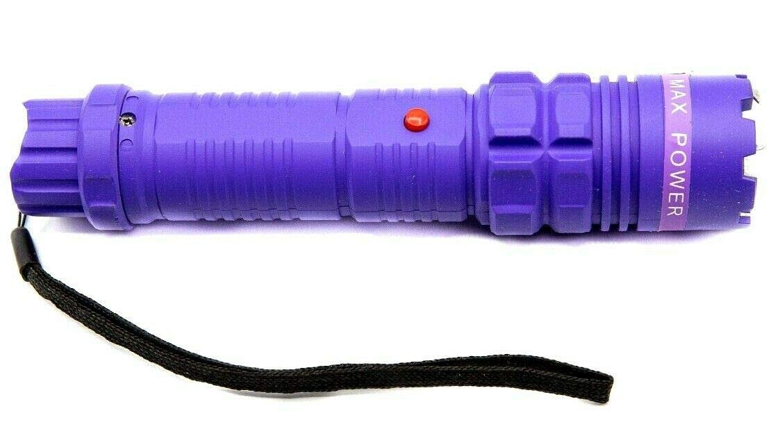 Cheetah Heavy Duty Stun Gun - High Powered Tactical Flash Light, Rechargeable Pocket Size Torch Best for Police and Emergency Situations (Purple)
