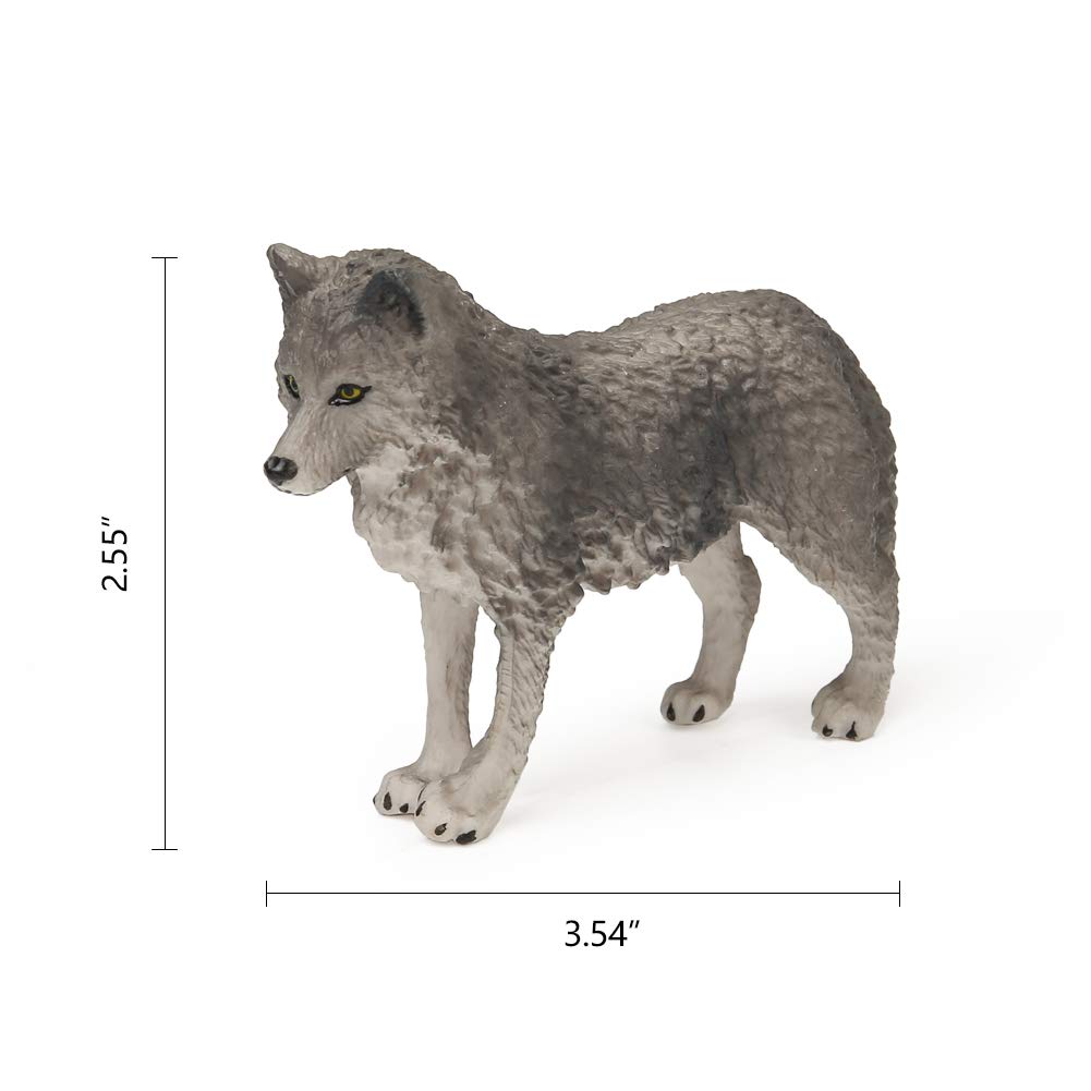 RESTCLOUD 7Pcs Wolf Toy Figurines Set Wolf Animals Figures (Wolf Set B)