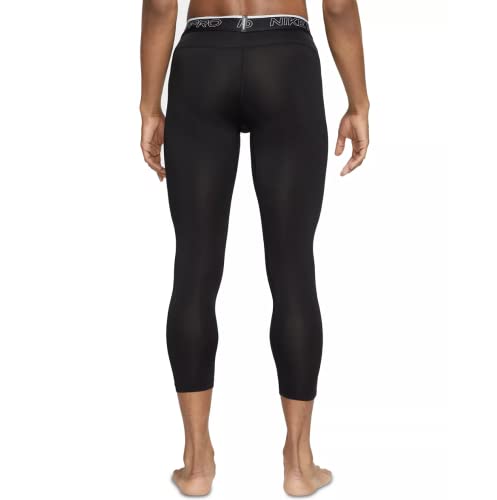 Nike Pro Dri-FIT Men's 3/4 Tights (as1, Alpha, x_l, Regular, Regular, Black/White, X-Large)