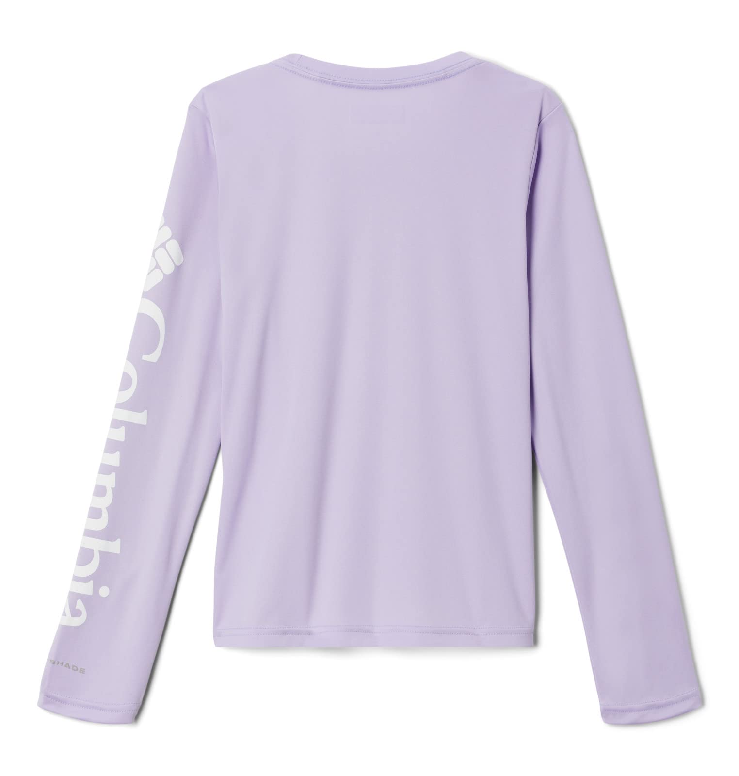 Columbia Youth Girls Tidal Tee Long Sleeve, Soft Violet/White Logo, X-Small