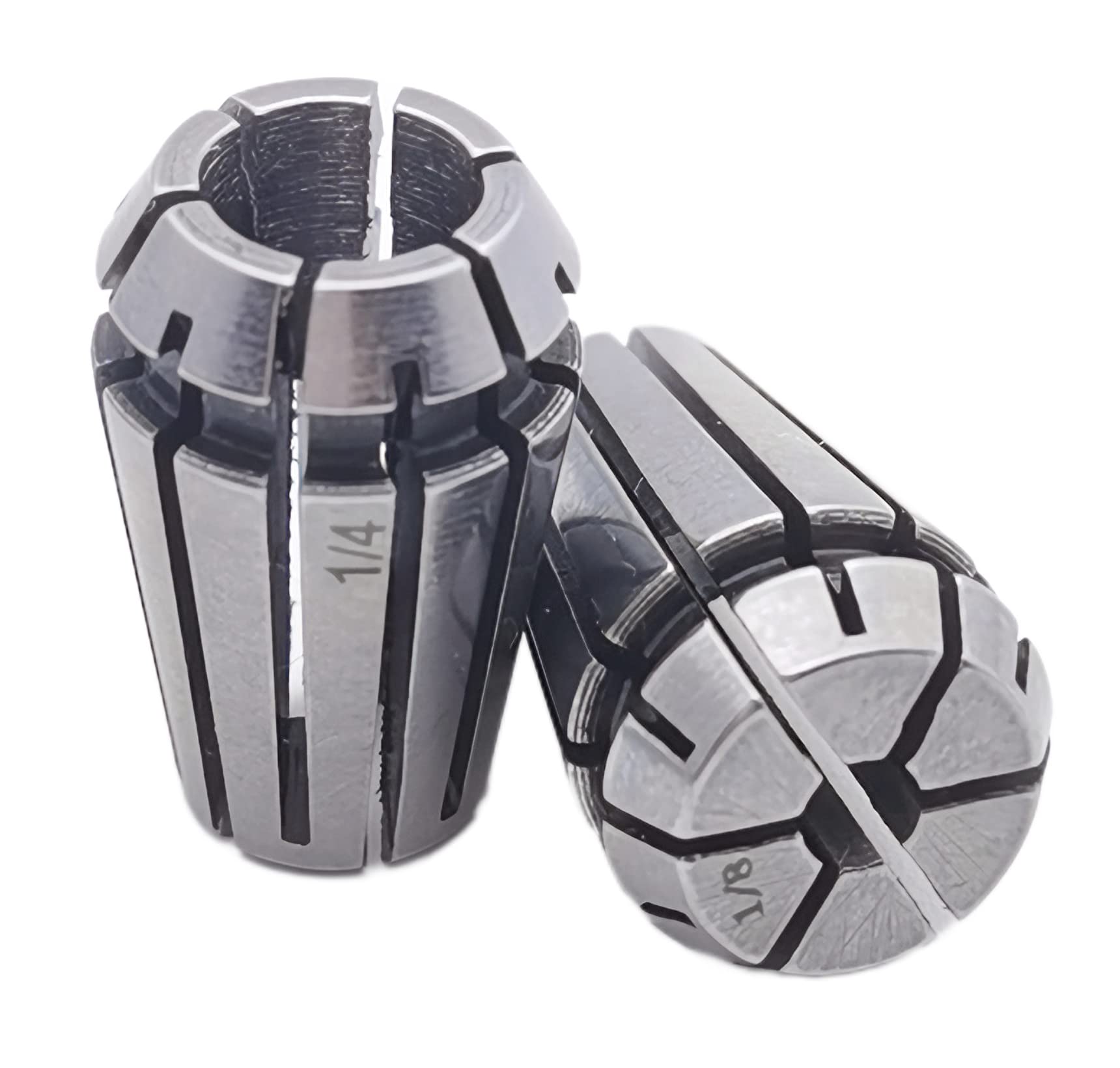 F.L.S Er11 Spring Collet Set, 1/8" and 1/4" ER11 Collet Chuck for CNC Engraving Machine & Milling Lathe Tool