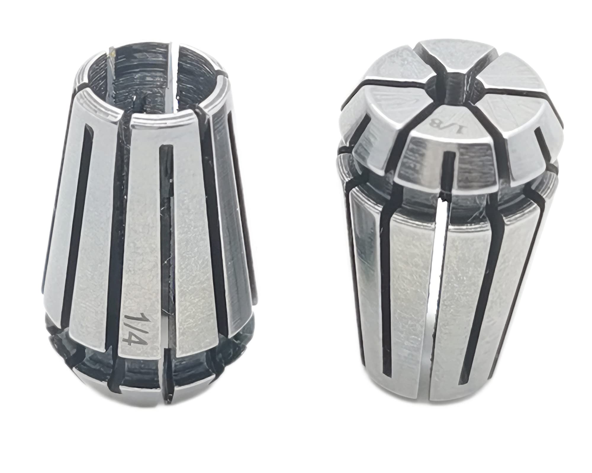 F.L.S Er11 Spring Collet Set, 1/8" and 1/4" ER11 Collet Chuck for CNC Engraving Machine & Milling Lathe Tool