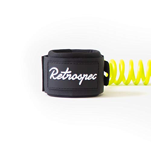 Retrospec Helix 10' Coiled Leash for Stand Up Paddleboarding, Lime Green