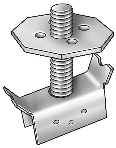 Grating Clip, Mount, 1-2 Bar H, PK20