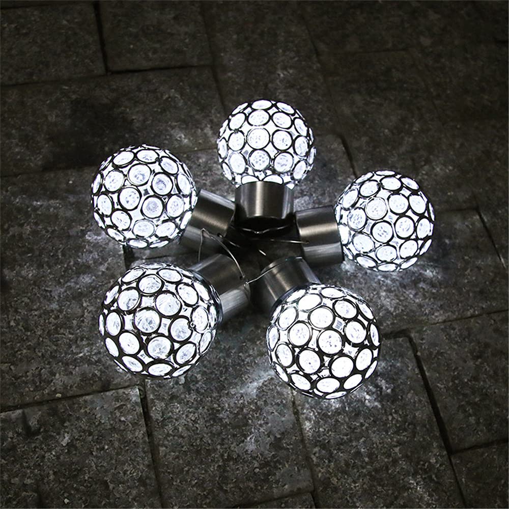 ZHUANYIYI 3 Pieces, Outdoor Solar Lights, Creative Hanging Hollow Ball Courtyard Lawn Landscape Lights, Home Garden Pavement Waterproof Decorative Lights